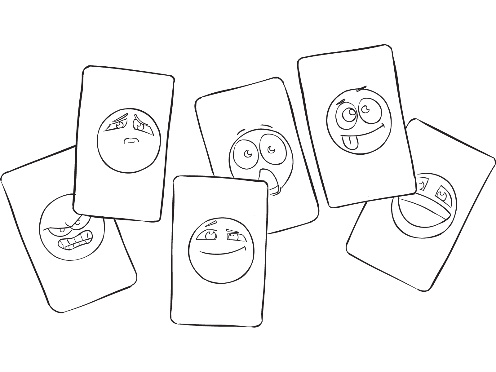 Emoji Cards - Versatile & Fun Set of Cards with Range of Feelings